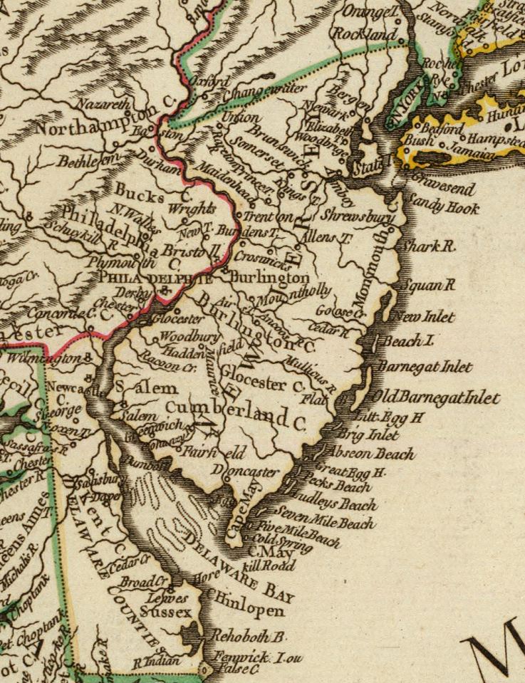 1755 New Jersey Map