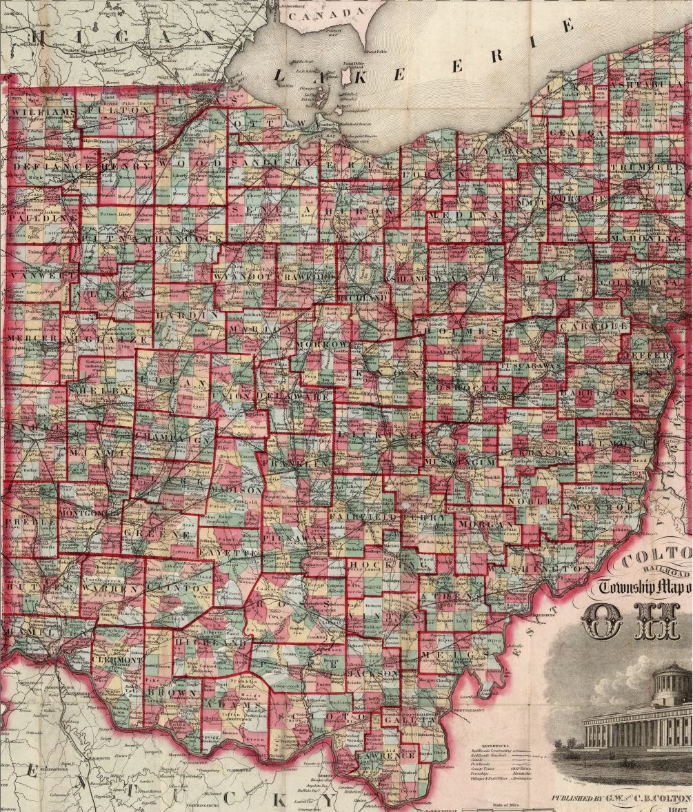1867 Ohio Map