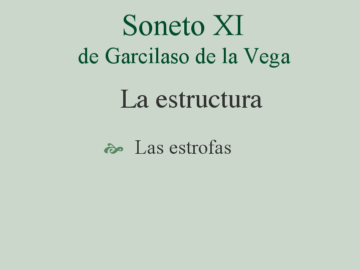 Soneto XI de Garcilaso de la Vega