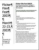 Flicker Film Fest 2003