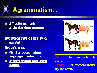 Agrammatism...