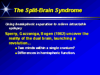 The Split-Brain Syndrome